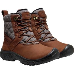 Keen Damen Winterstiefel "GRETA BOOT II WP", Gr. 42, braun, Leder, Textil, Schuhe, Snowboots, Winterboots, Winterschuhe, wasserdicht, gef&uuml;ttert