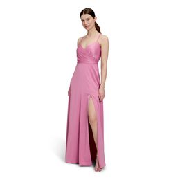 Vera Mont Damen Abendkleid "Damen mit V-Ausschnitt", rosa, Gr. 42, Satin, Obermaterial: 97% Polyester, 3% Elasthan. Futter: 100% Polyester, Kleider,
