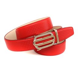 Anthoni Crown Damen Lederg&uuml;rtel, rot, Gr. 105, Rindsleder, G&uuml;rtel