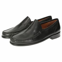 Sioux Herren Slipper "Carol", Gr. 43, schwarz, Obermaterial: 100% Lammnappaleder LANA. 100% Rindsleder Leather cow., Schuhe
