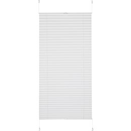 Plissee K-home, B:100cm H:130cm, wei&szlig;, Obermaterial: 100% Polyester, Badezimmer, Plissees, "Klemmfix Pisa"