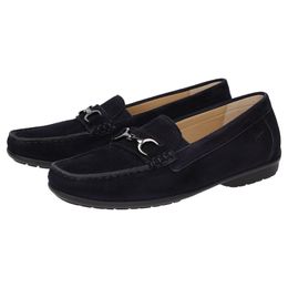 Sioux Damen Slipper "Cortizia-738-H", Gr. 38, blau, Obermaterial: 100% Ziegenveloursleder GOVL. 100% Gummi rubber., Schuhe