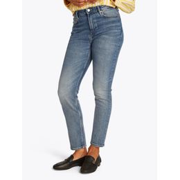 Tommy Hilfiger Damen Slim-fit-Jeans "Slim Cigarette High Waist", blau, Gr. 25, unifarben, Denim/Jeans, Obermaterial: 99% Baumwolle, 1% Elasthan,