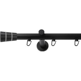 Gardinenstange SN DECO GROUP, L:220cm &Oslash;:19mm, schwarz, Gardinenstangen