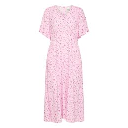 ICHI Kleid 'ICHVera' Damen Gr&ouml;&szlig;e 34 pink / rosa / wei&szlig;