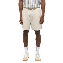Mustang Herren Shorts "Herren Style Linen Jogger Shorts", beige, Gr. 32, unifarben, Twill, 70% Baumwolle, 30% Leinen, Hosen