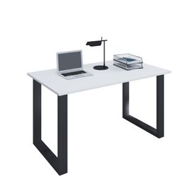 Schreibtisch Vcm, B:140cm T:80cm, wei&szlig;, B&uuml;ro, Tische, "Schreibtisch B&uuml;rotisch Computertisch 140x80 Lona U"