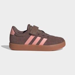 M&auml;dchen Sneaker "VL COURT 3.0", adidas Sportswear, Gr. 35, braun, Leder, Synthetik, Schuhe, inspiriert vom Design des adidas samba, f&uuml;r Kinder &