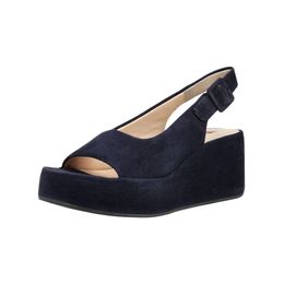 H&ouml;gl H&Ouml;GL Damen Keilsandalette "H&ouml;gl Sandalen Veloursleder", Gr. 41, blau, Veloursleder, Schuhe