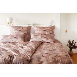 Bettw&auml;sche Elegante, braun, Satin, Obermaterial: 50% Baumwolle, 50% Viskose, Bettw&auml;sche, "Dreamland", angenehmes Hautgef&uuml;hl