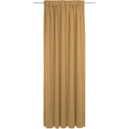 Vorhang Adam, B:141cm H:175cm, gelb, Baumwolle (Bio-Baumwolle), Wohnzimmer, Gardinen, "Uni Collection, Made in Germany", Blickdichter aus 100%