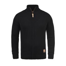 !Solid SOLID Herren Strickjacke "Strickjacke SDPoul", schwarz, Gr. XL, Obermaterial: 50% Baumwolle CO. 50% Polyacryl PAN., Strickjacken