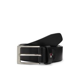 Tommy Hilfiger Herren Lederg&uuml;rtel "LAYTON 3.5 ADJ", schwarz, Gr. 85, unifarben, Rindsleder, G&uuml;rtel, mit Label-Pin