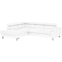 COTTA Kinder Ecksofa "Komaris L-Form, B: 249 cm", B/H/T: 249cm x 72cm x 100cm, Leder PAMPAS, Ottomane links, ohne Bettfunktion,ohne Bettkasten,ohne
