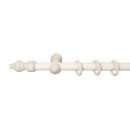 Gardinenstange SN DECO GROUP, L:220cmwei&szlig; antikfarben, Holzwerkstoff, Gardinenstangen, "Filigrano", 28 mm, Holz, verschiedene L&auml;ngen und Farben,