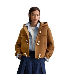 Marc O'Polo Damen Outdoorjacke "mit recycelter Wolle", braun, Gr. XL, MARC O'POLO DENIM, unifarben, Obermaterial: 54% Wolle, 40% Polyester, 3% Polyamid, 2%