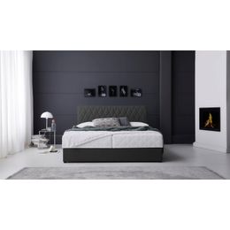 Boxbett, L:207cm, grau, ATLANTIC HOME COLLECTION, Bezug Bett: 100% Polypropylene;Bezug Matratze: 100% Polyester, Komplettbetten, ""Benita", inkl.
