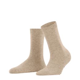 Falke Damen Socken "Cosy Wool", Gr. 39, beige, Obermaterial: 31% Wolle WO. 27% Viskose CV. 24% Polyamid PA. 18% Kaschmir WS., glatt, Socken