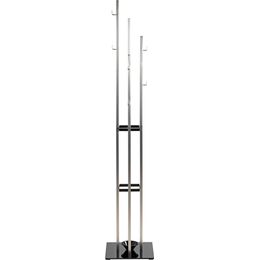 Garderobenst&auml;nder HAKU, B:35cm H:182cm T:35cm, schwarz, Schlafzimmer, Garderobenst&auml;nder, "Kleiderst&auml;nder, Standgarderobe", quadratisch - aus Metall