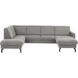 Wohnlandschaft DIE PLANBAR, B:307cm H:88cm T:190cm, grau, 94% Polyester, 6% Nylon, Sofas, "PP-PF25099, U-Form, Breite 307cm", Wahlweise mit