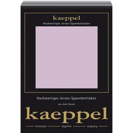 Spannbettlaken Kaeppel, L:200cm, lila, Jersey, Obermaterial: 100% Baumwolle, Bettlaken, "Single Jersey Mako Cotton", Bettlaken aus 100% Baumwolle