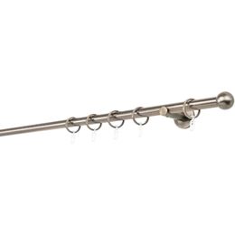 Gardinenstange mydeco, L:330cm, braun, Gardinenstangen, "20mm Ball Wandtr&auml;ger 6,5 cm"