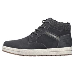 Rieker Herren Winterboots, Gr. 41, schwarz, Lederimitat, Textil, Schuhe, mit Warmfutter