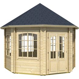 Pavillon Lasita Maja, beige, Garten, Pavillons, "Jamaica", BxT: 389,4x389,4 cm, Fichtenholz