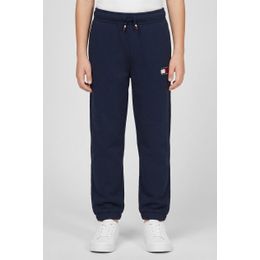 Tommy Hilfiger M&auml;dchen Sweathoseschwarz night navy, Gr. 86, unifarben, Sweatware, Obermaterial: 100% Baumwolle, Hosen, Kinder bis 16 Jahre, gerade