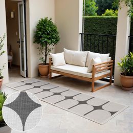 Outdoorteppich Hanse Home, B:80cm H:5mm L:250cm, schwarz, Polypropylen, Teppiche, "Bowen Wendeteppich", L&auml;ufer, In und Outdoor, Flachgewebe,