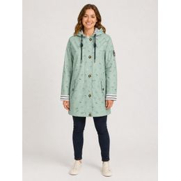 ANKERGLUT Damen Regenjacke "Friesennerz ankerglutbucht Regenmantel, Longjacket", grau, Gr. 54, Web, Obermaterial: 100% Polyurethan. Futter: 100%