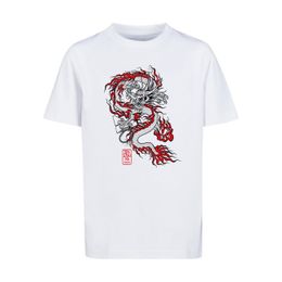 MisterTee M&auml;dchen T-Shirt "MisterTee Herren Kids Dragon Baller Tee", wei&szlig;, Gr. 122, bedruckt, 100% Baumwolle, Shirts