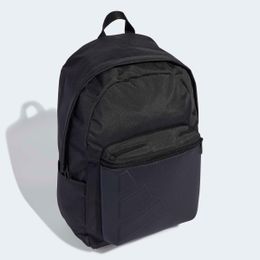 Rucksack "ESSENTIALS, AUFGEPR&Auml;GTES LOGO", grau, adidas Performance, Rucks&auml;cke, f&uuml;r Fitness und Freizeit, mit mehreren Taschen, aus Polyester