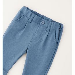 MINIBANDA M&auml;dchen Outdoorhose "BABY BOY TROUSERS", blau, Gr. 68, 73% Polyester, 25% Viskose, 2% Elasthan, Hosen