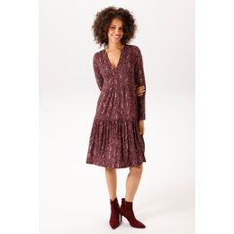 Aniston CASUAL Damen Jerseykleid, rot, Gr. 38, bedruckt, gemustert, Single Jersey, Obermaterial: 95% Viskose, 5% Elasthan, Kleider, mit grafischen