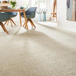 ANDIAMO Teppichboden "Verona, Velours, Gesamth&ouml;he 6 mm, Luxusklasse LC2", B : 500cm 1 Stk., L: 500cm, beige, Schlafzimmer, Teppiche, Uni Farben,