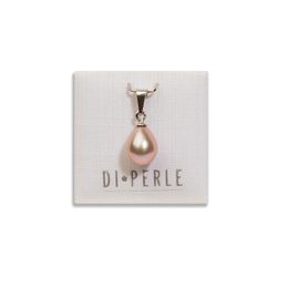 DI PERLE Damen Perlenanh&auml;nger "Damen Perlenschmuck 925 Silber S&uuml;sswasser Perlen Anh&auml;nger", Silber 925 (Sterlingsilber), beige, Silber 925