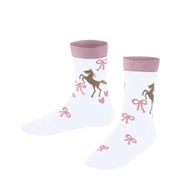 Falke Kinder Kurzsocken "Western Horses", Gr. 27, wei&szlig;, Obermaterial: 85% Baumwolle CO. 12% Polyamid PA. 2% metallisierte Fasern MTF. 1% Elasthan