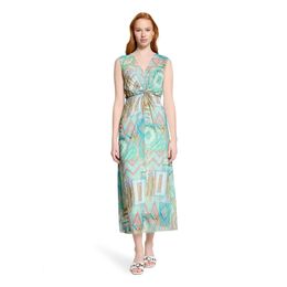 Cartoon Damen Midikleid "Damen ohne Arm"gr&uuml;n, violett, Gr. 46, Obermaterial: 95% Polyester, 5% Elasthan, Kleider
