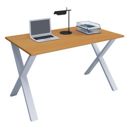 Schreibtisch Vcm, B:140cm T:50cm, braun, B&uuml;ro, Tische, "Schreibtisch B&uuml;rotisch Computertisch 140x50 Lona X"
