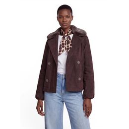 Zero Damen Outdoorjacke "Damen mit Kunstfellkragen", braun, Gr. 42, Obermaterial: 95% Polyester, 5% Elasthan. Futter: 100% Polyester, Jacken
