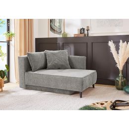 Jockenh&ouml;fer Recamiere, B:155cm T:95cm, grau, JOCKENH&Ouml;FER GRUPPE, Korpus: 100% Polyester;Kissen: 100% Polyester, Sofas, "Rex, B: 155 cm, Liegefl. 88x200 cm", mit