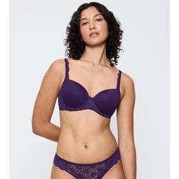 Triumph Damen B&uuml;gel-BH "Amourette WP", Gr. 70, lila, Microtouch, Obermaterial: 61% Polyester, 27% Polyamid, 12% Elasthan, BHs, Stretch-Spitze, glatte