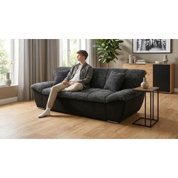 3-Sitzer OTTO HOME, B:232cm H:76cm T:96cm, grau, 90% Polyester, 10% Acryl, Sofas, "Salltum 232 cm breit, formsch&ouml;n, komfortabel", mit Ziern&auml;hen in