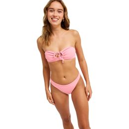 Roxy Damen Badehose "Solid Essentials Tanga", pink, Gr. S, Obermaterial: 85% Polyester, 15% Elasthan., Badehosen