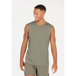 Endurance Herren Muskelshirt "Landeer", gr&uuml;n, Gr. M, unifarben, 100% Polyester, Shirts, mit praktischer QUICK DRY-Technologie