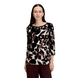 Betty Barclay Damen Sweatshirt "Damen mit Rippenstruktur", braun, Gr. 36, Steppware, Obermaterial: 66% Viskose, 27% Polyester, 7% Elasthan,