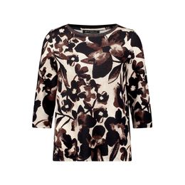 Betty Barclay Damen Sweatshirt "Damen mit Rippenstruktur", braun, Gr. 38, Steppware, Obermaterial: 66% Viskose, 27% Polyester, 7% Elasthan,