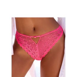 Lascana Damen String "Fabia", Gr. 36, blau, Spitze, Obermaterial: 90% Polyamid, 10% Elasthan, Unterhosen, aus edler Stickereispitze in dezent