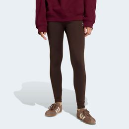 Damen Leggings "ESS LEGGINGS", braun, Gr. XXL, adidas originals, Jersey, Obermaterial: 79% Polyester, 21% Elasthan, Hosen